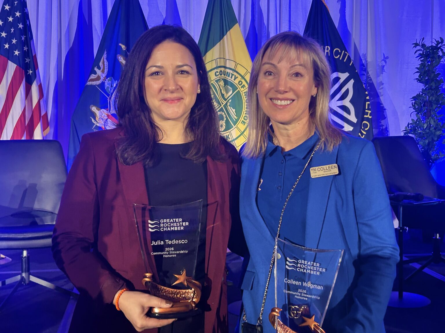 Julia Tedesco, Colleen Wegman honored at annual Chamber breakfast ...